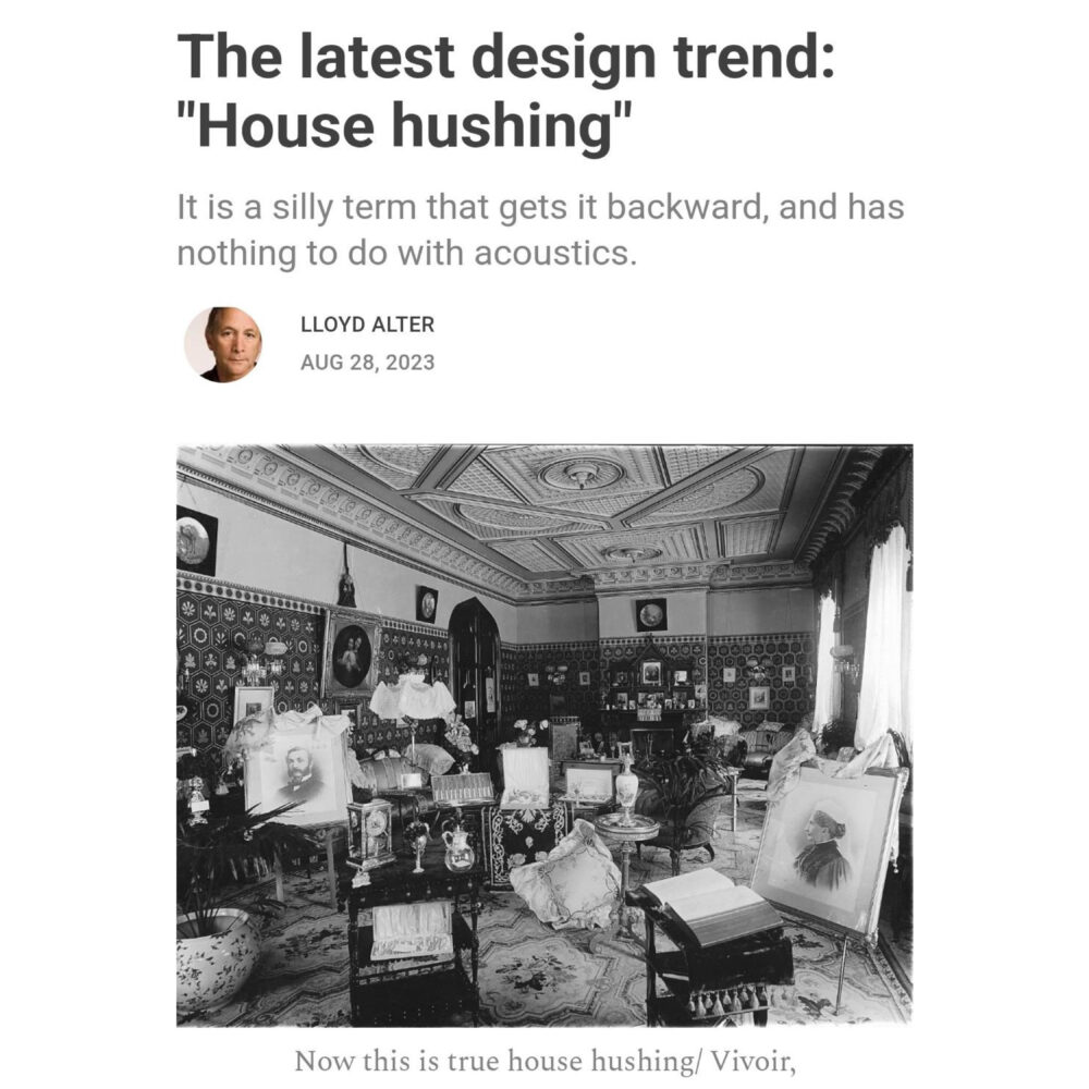 The Latest Design Trend: "House Hushing" - Henson Architecture